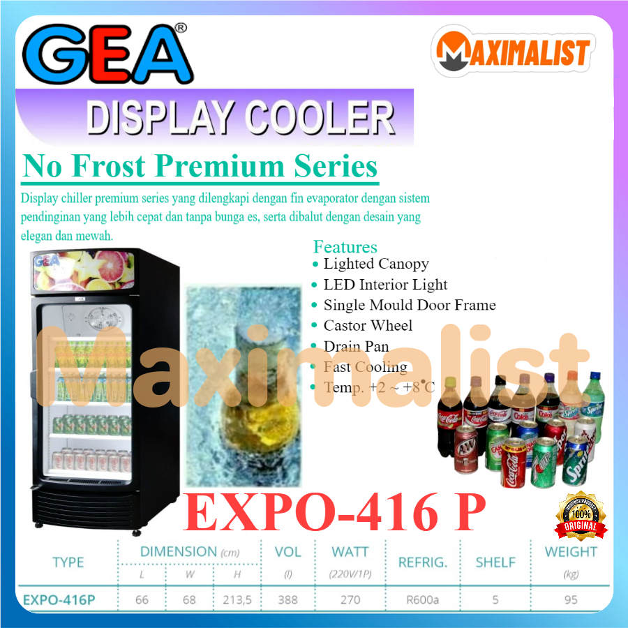 Jual Showcase GEA EXPO-416P 1 Satu Pintu Display Cooler - Showcase ...