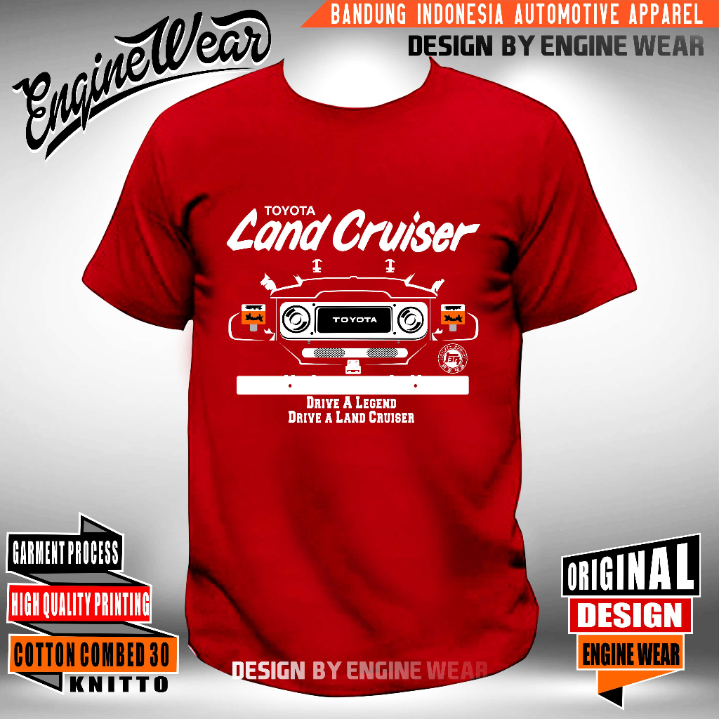 Jual kaos Land cruiser fj40 Baju Offroad toyota Hardtop Tshirt Mobil ...