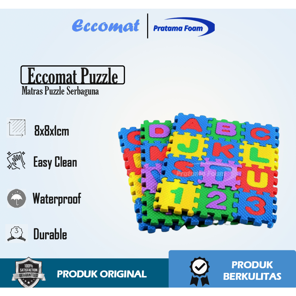 Jual Matras Puzzle Abjad dan Angka Mini Mainan Anak Edukatif isi 36 pcs ...