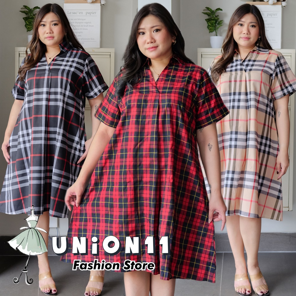 Jual UNION11 - DRESS JUMBO WANITA LD 126 / BAJU JUMBO WANITA / BAJU KERJA WANITA BIGSIZE / DRESS ...