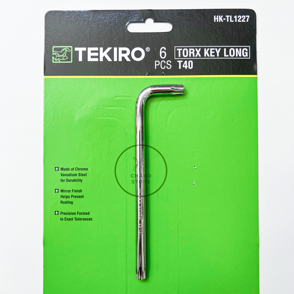 Jual Tekiro kunci L bintang T10 15 20 25 27 30 40 45 50 torx key long ...