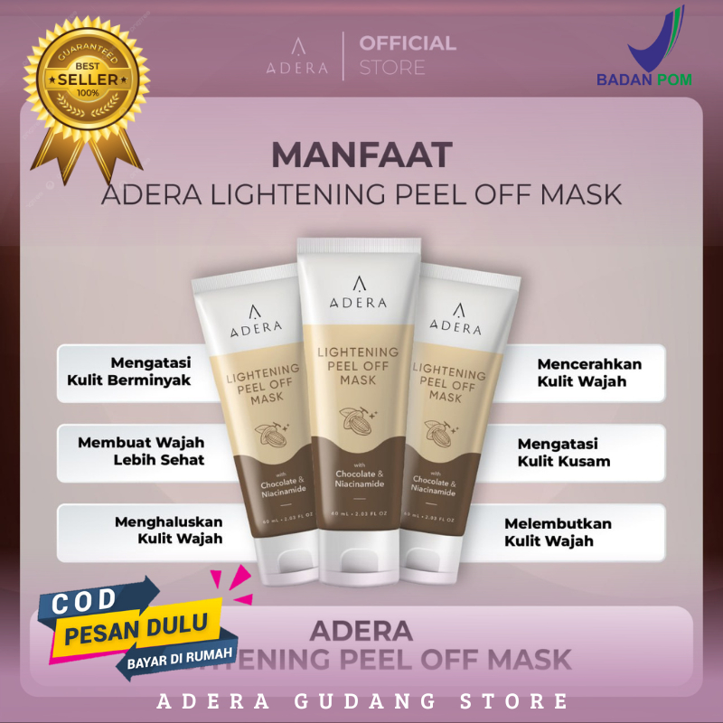 Jual ADERA LIGHTENING PEEL OFF MASK 100% ORIGINAL | Shopee Indonesia