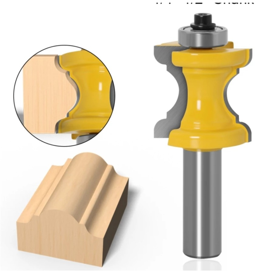 Jual Mata Profil Router Molding Bullnose untuk list meja lemari shank 1 ...