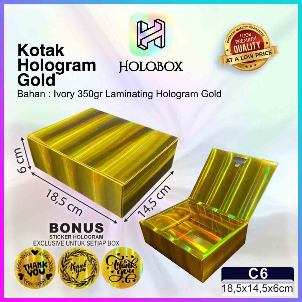 Jual Kotak Box Kado / Aesthetic Box / Box Hologram / Gift Box / Kotak ...