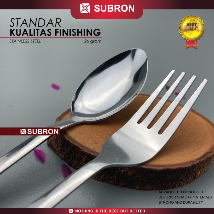 Jual Sendok Garpu Makan Stainless SUBRON 189 isi 6pcs Sendok Tebal ...