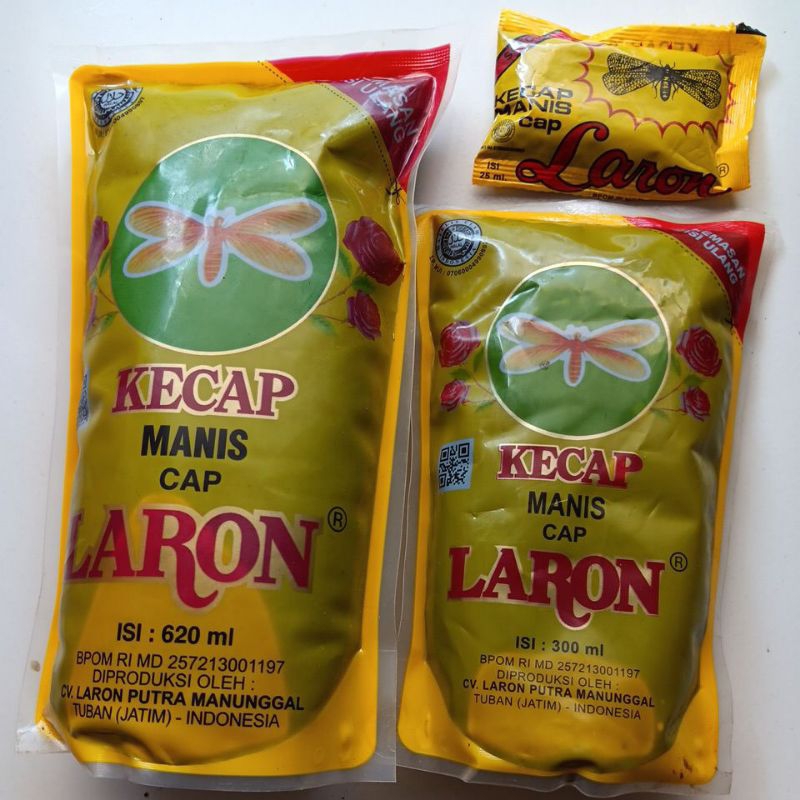 Jual Kecap Manis Cap Laron kemasan Refil 620ml, 300ml, Dan Kemasan ...