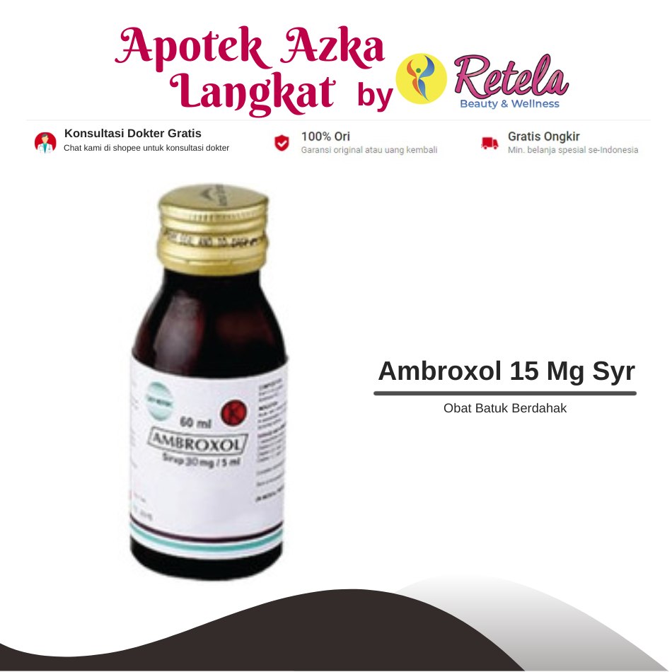 Jual AMBROXOL 15MG SYR 60ML | Shopee Indonesia