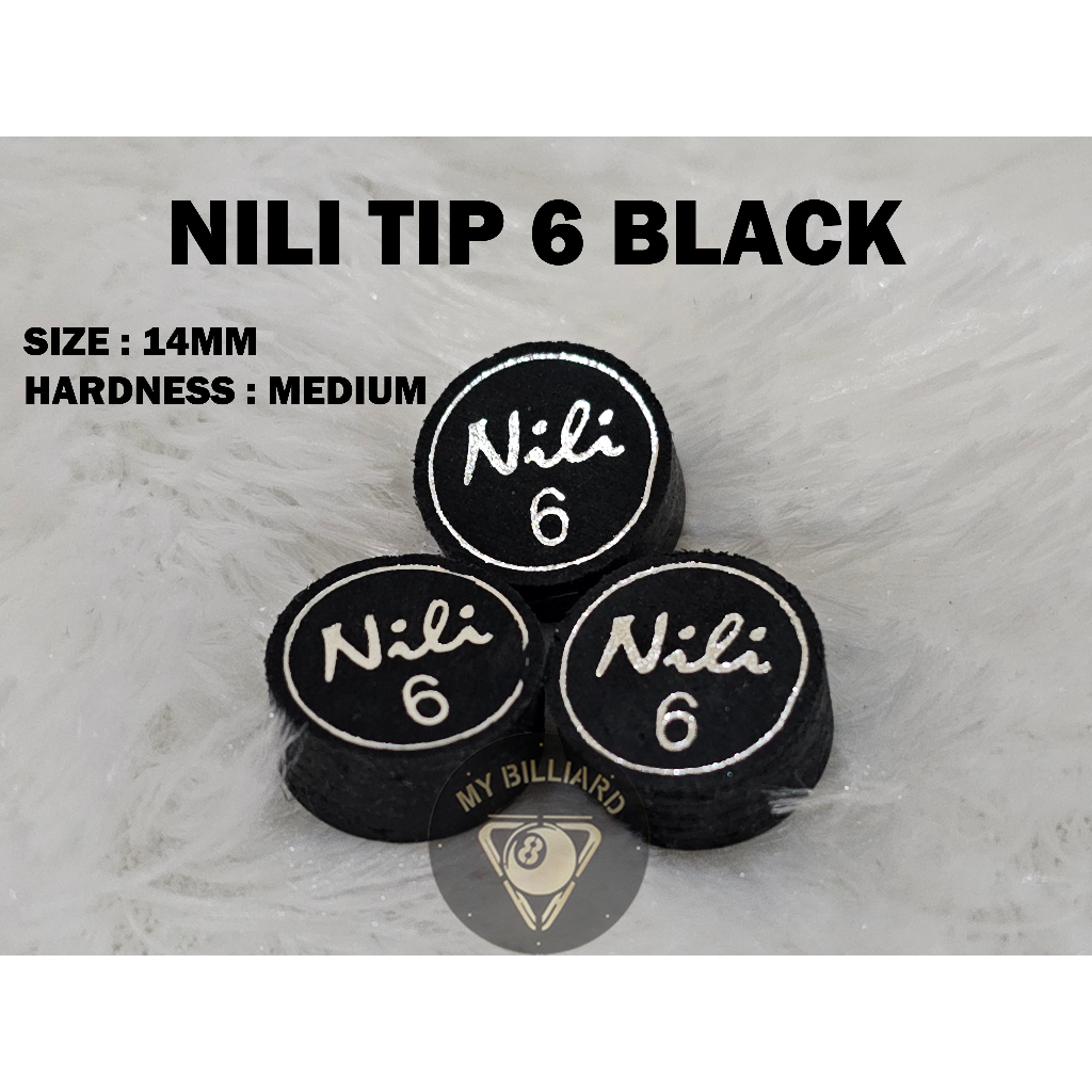 Jual Nili Cue Tip Master Tip Billiard Nili Black - 14 mm Medium ...