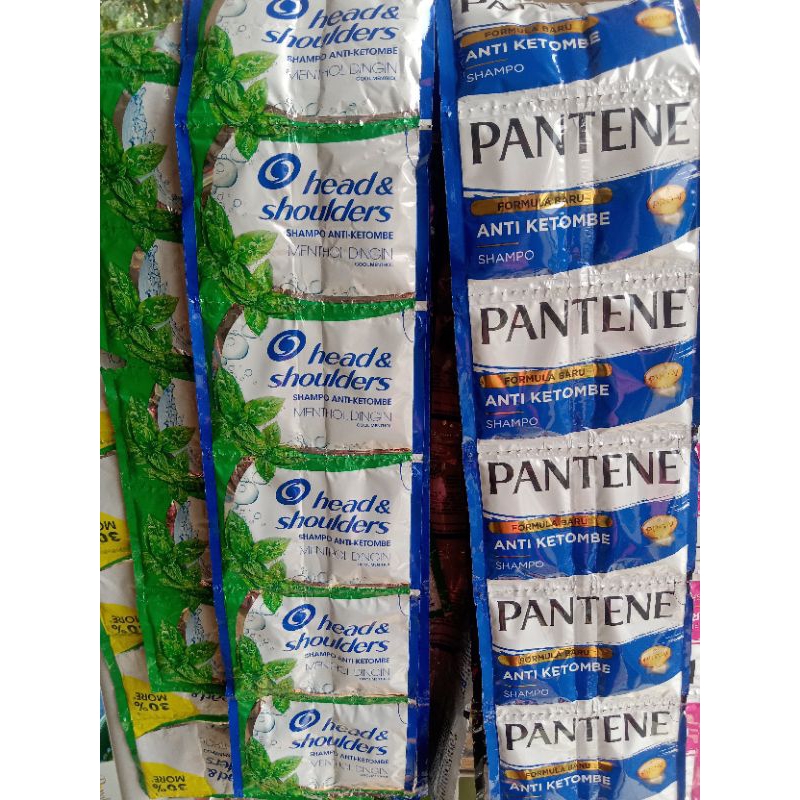 Jual shampoo renceng Pantene merah dan biru | Shopee Indonesia