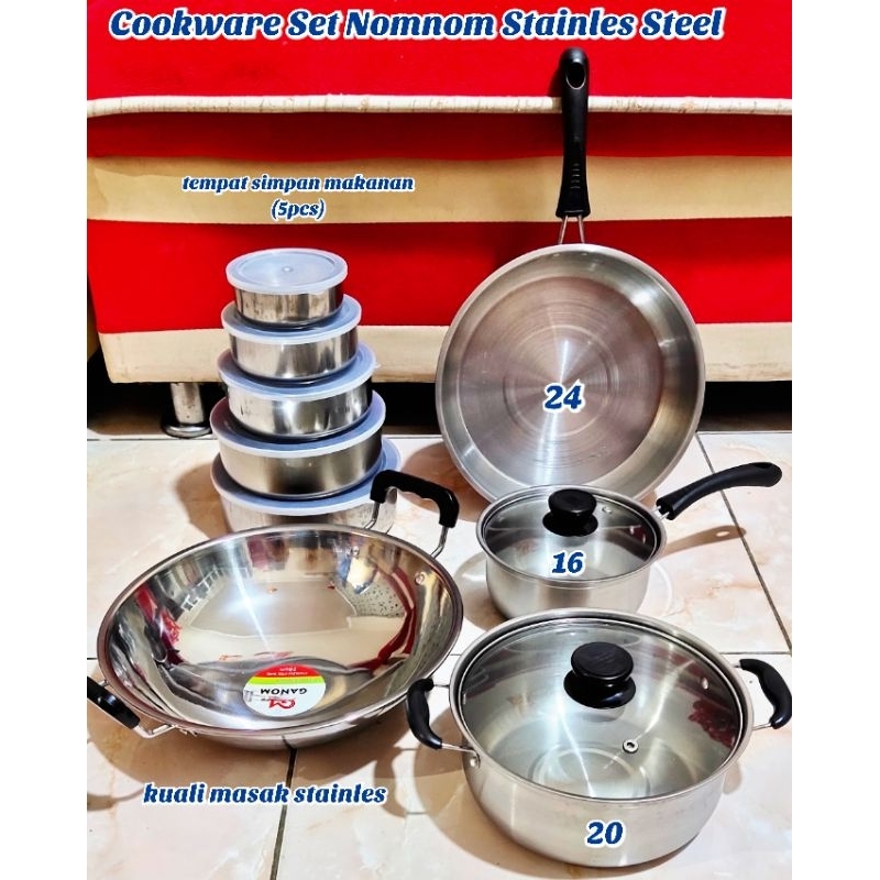 Jual Panci Set Nomnom Cookware Stainles Steel / Panci Set Stainles ...