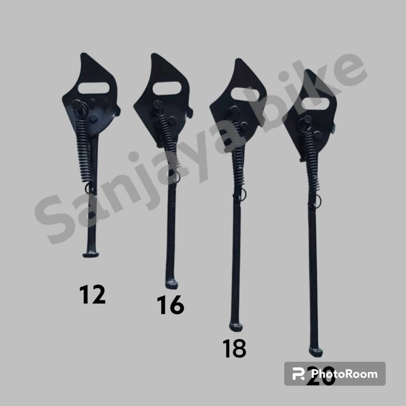 Jual standar stand sepeda besi ukuran 12 16 18 20 inci standar samping ...