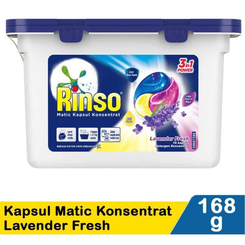 Jual RINSO kapsul Matic Konsentrat isi 16's Sakura Blossom & Lavender ...