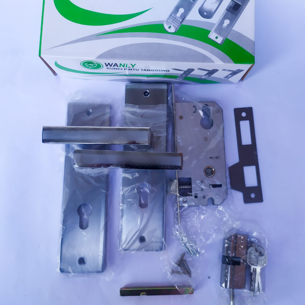 Jual Kunci Pintu Tanggung kotak WANLY SATU SET/KUNCI PINTU RUMAH 1 SET ...