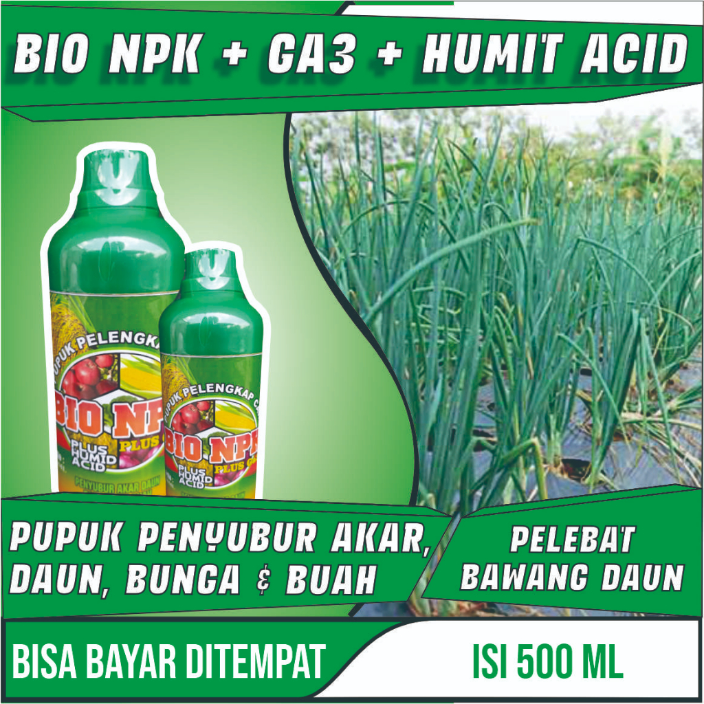Jual BIO NPK PLUS GAZA 500 ML Pupuk Booster untuk Tanaman Sayuran Bawang Daun - Pupuk Penyubur ...