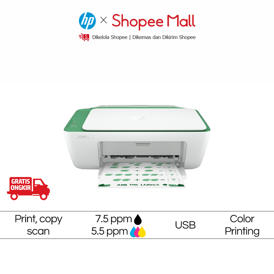 Jual HP DeskJet Ink Advantage 2337 All-in-One Printer (7WQ07B) | Shopee Indonesia