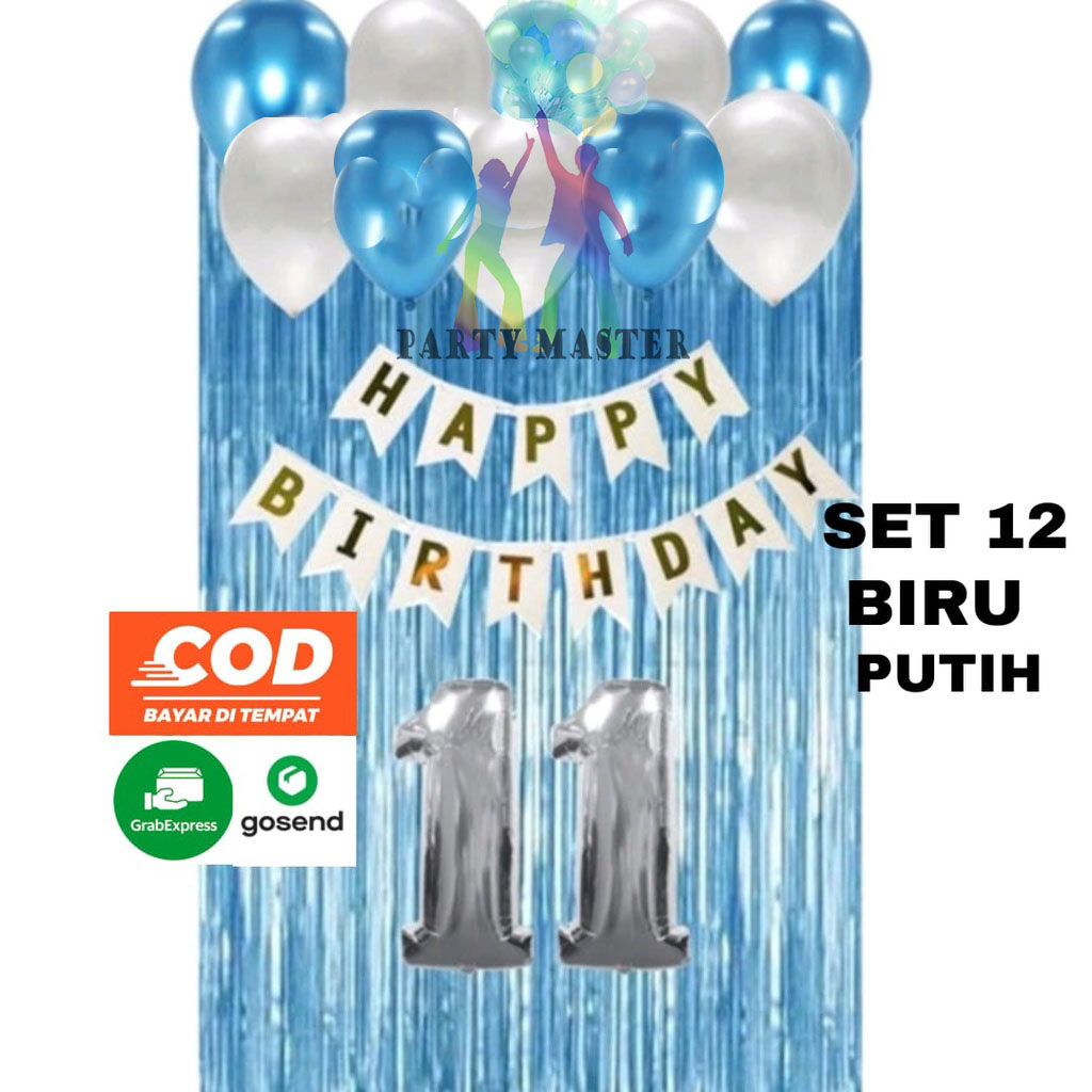 Jual [PAKET] Dekor Ulang Tahun Simple Balon Happy Birthday Dekor Simple ...