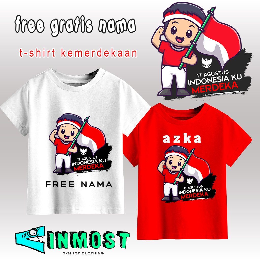 Jual KAOS ANAK KEMERDEKAAN 17 AGUSTUS HARI MERDEKA KATUN PREMIUM 1-12 TAHUN | Shopee Indonesia
