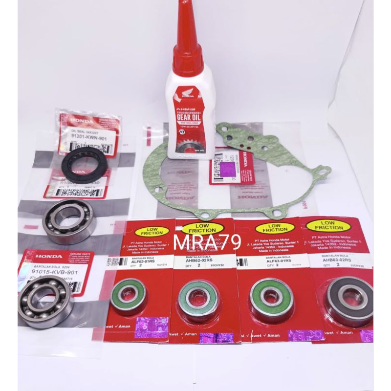 Jual Paket Bearing Rasio Gardan 9pcs KZR Honda Vario 125 fi old Vario ...