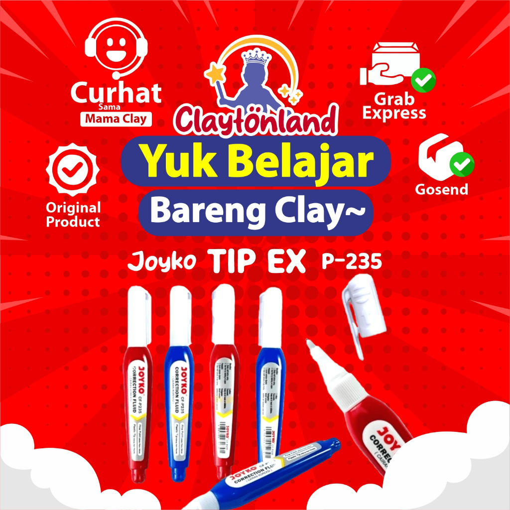 Jual CORRECTION FLUID / TIP EX / STIPO CAIR JOYKO P-235 | Shopee Indonesia