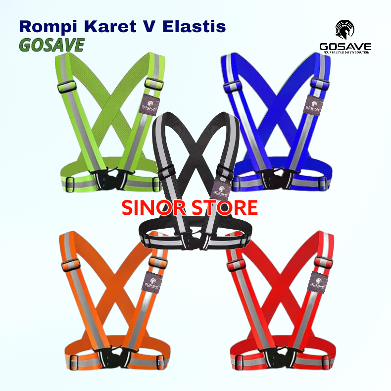 Jual Rompi Safety V Karet Elastis Safety Vest Starp Reflective Menyala ...