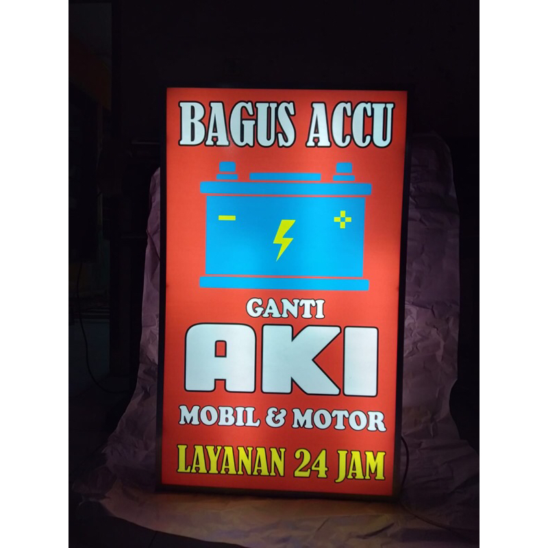 Jual NEON BOX 60x100CM DUA SISI | NEONBOX AKRILIK NYALA DEPAN BELAKANG ...