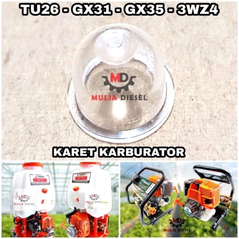 Jual Karet Karburator Pompa Dot Bubble Rubber Mesin Semprot Sprayer Steam TU26 TU 26 GX31 GX35 ...