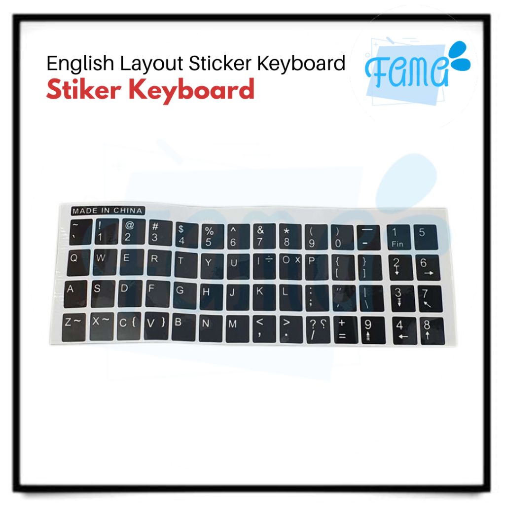 Jual Sticker Stiker Keyboard Alphabet Hitam Vynil [FAMA0565] | Shopee ...
