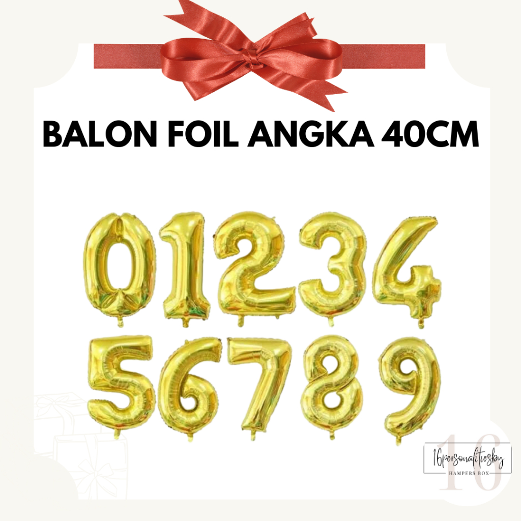 Jual Balon foil angka 0-9 warna 16 inch balon balon huruf balon angka ...