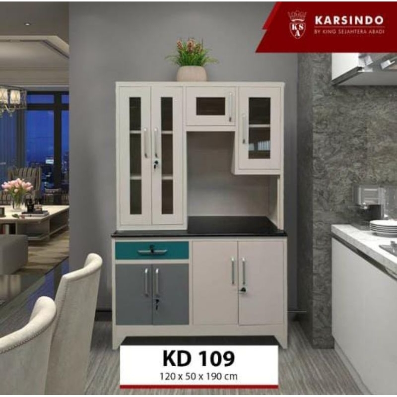 Jual Lemari Dapur Plat Besi 3 Pintu KD 109 | Shopee Indonesia