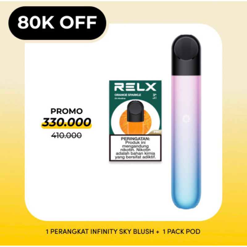 Jual RELX Infinity Plus Device - Sky Blush + POD | Shopee Indonesia