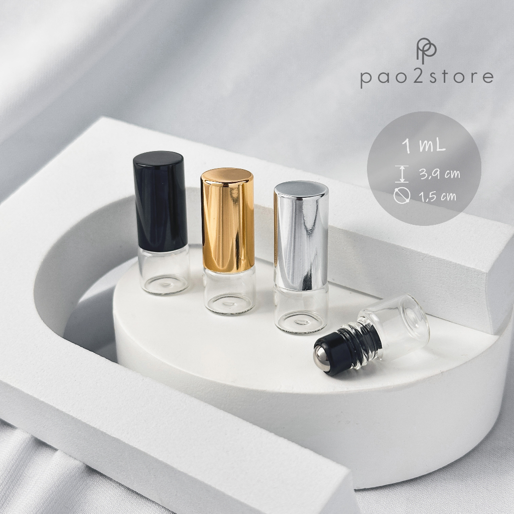 Jual Botol Roll on Kaca CLEAR Bening - Bola Roller Besi Stainless ...