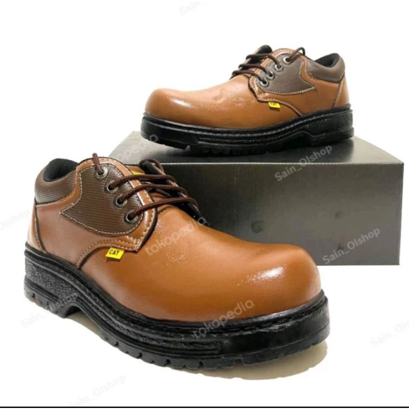 Jual Sepatu Safety Pria Sepatu Safety Pria Coklat | Shopee Indonesia