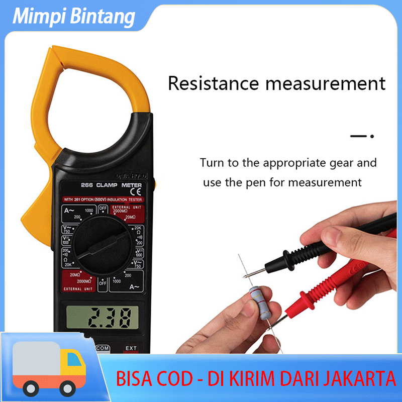 Jual (Dikirim Dari Jakarta) Multimeter 1000A Digital Clamp Meter Alat ...
