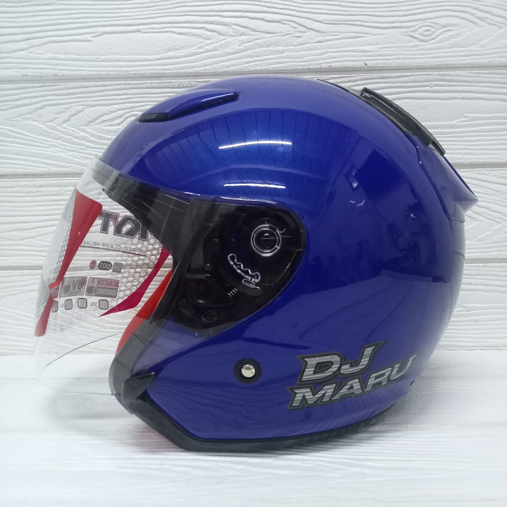 Jual HELM KYT DJ MARU SOLID DEEP MEET BLUE BIRU TUA DJMARU POLOS GLOSSY | Shopee Indonesia