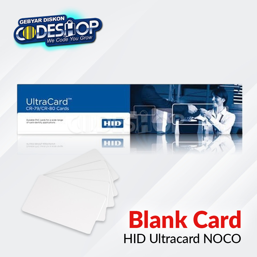 Jual 100 pcs Ultracard HID Noco CR-80 Kartu PVC Blank ID Card Putih ...