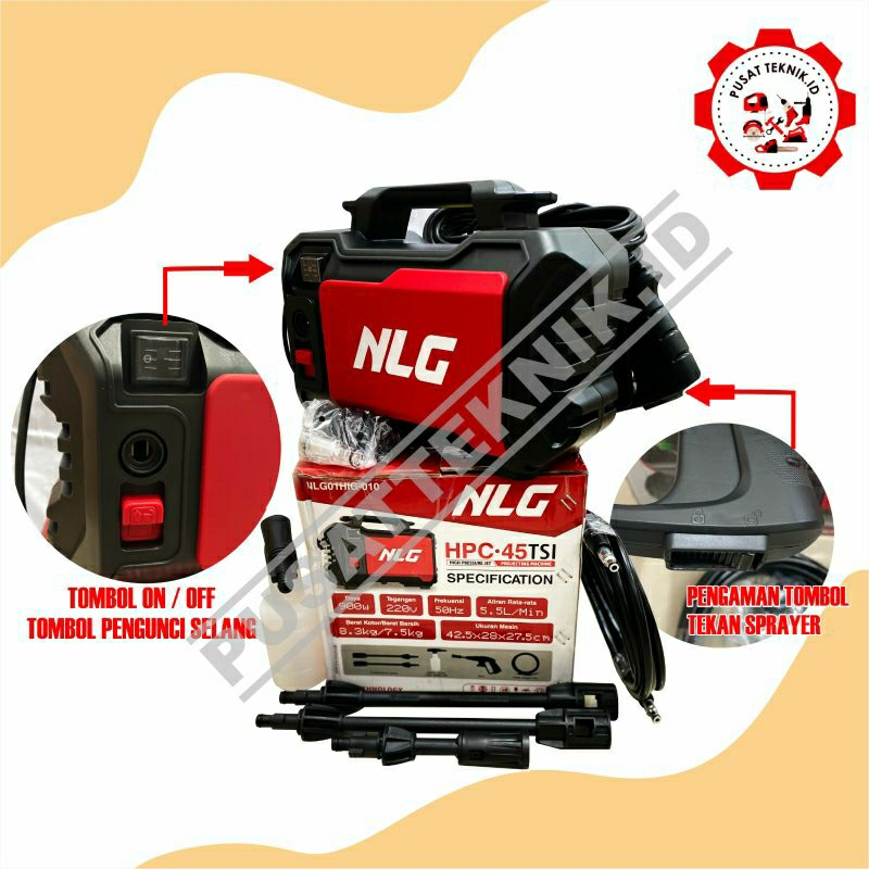 Jual JET CLEANER NLG HPC45TSI MESIN CUCI AC MOTOR MOBIL HIGH PRESSURE ...