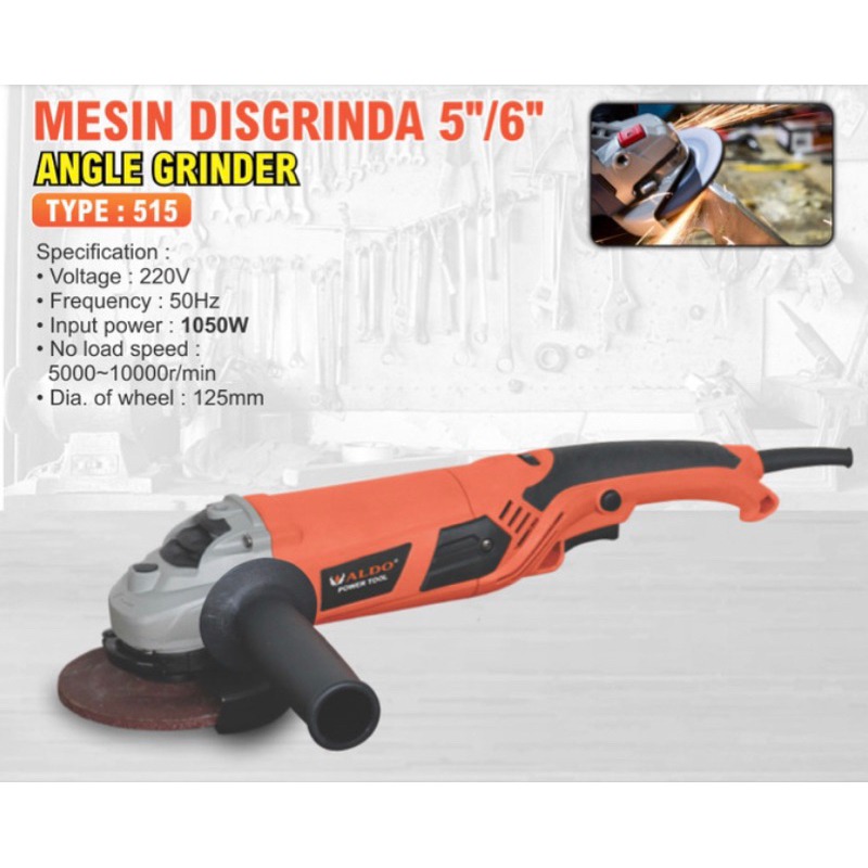 Jual Mesin Gerinda listrik 5” / 6” inch Variable Speed ALDO Grinda ...
