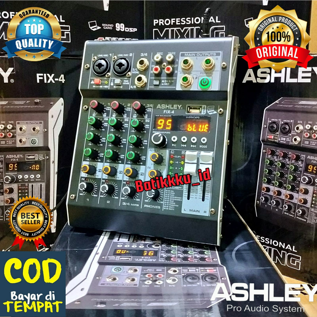 Jual Mixer Audio ASHLEY FIX 4 FIX4 4CH ORIGINAL NEW 99 DSP BLUETOOTH USB RECORDING | Shopee ...