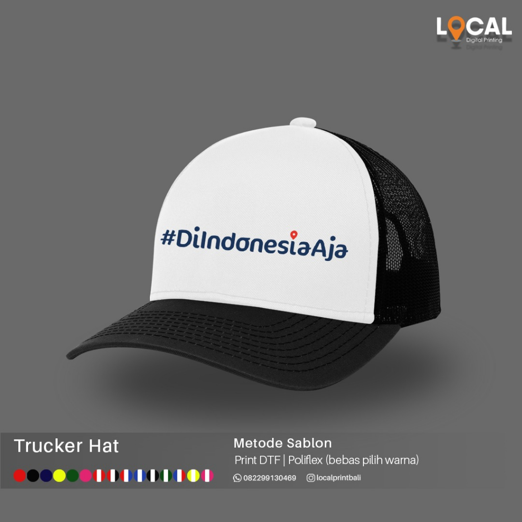 Jual CUSTOM TOPI TRUCKER CAP MERCHANDISE DI INDONESIA SAJA - LOCAL ...