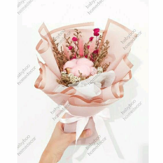 Jual BUKET bunga kering mini korean dried flower bouquet hadiah hampers ...