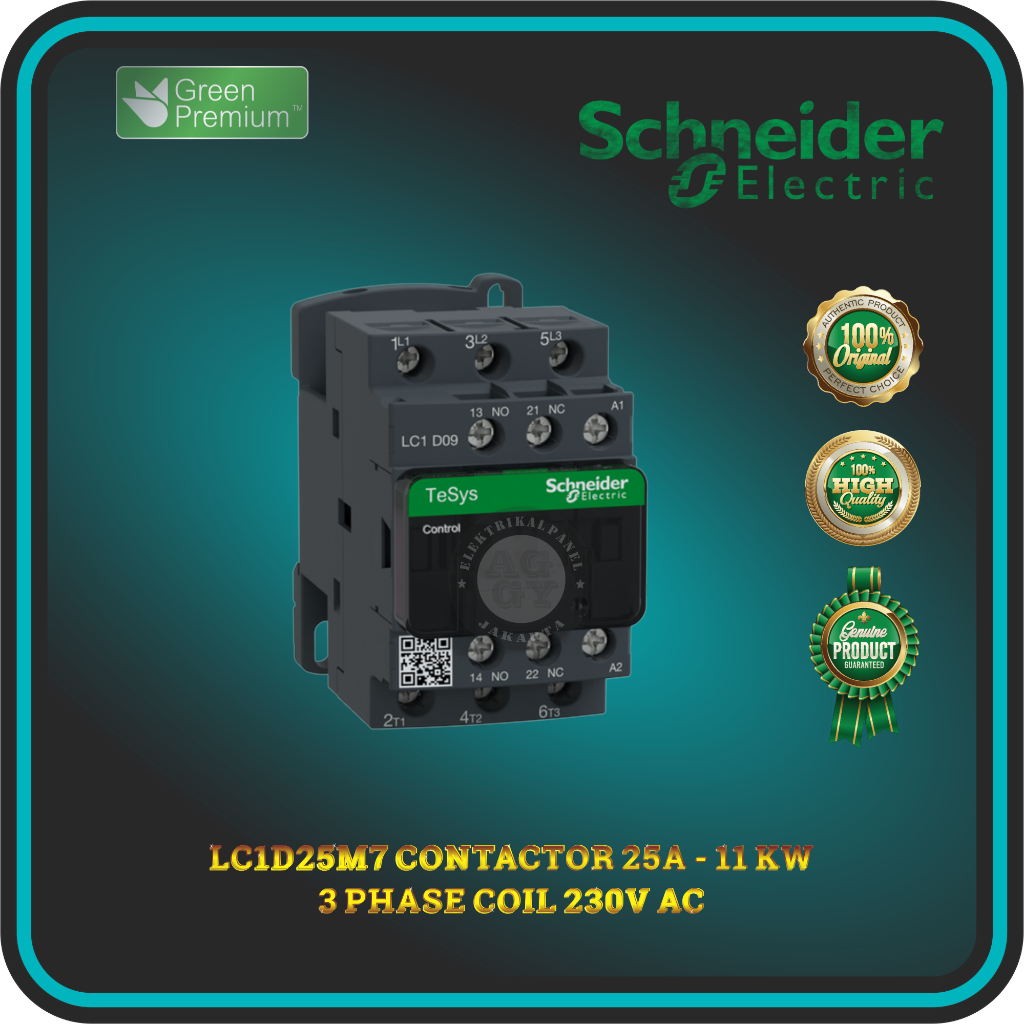 Jual Contactor LC1D25M7 Kontaktor 25A 11Kw 3 Phase Coil 230V AC SCHNEIDER ELECTRIC INDONESIA ...