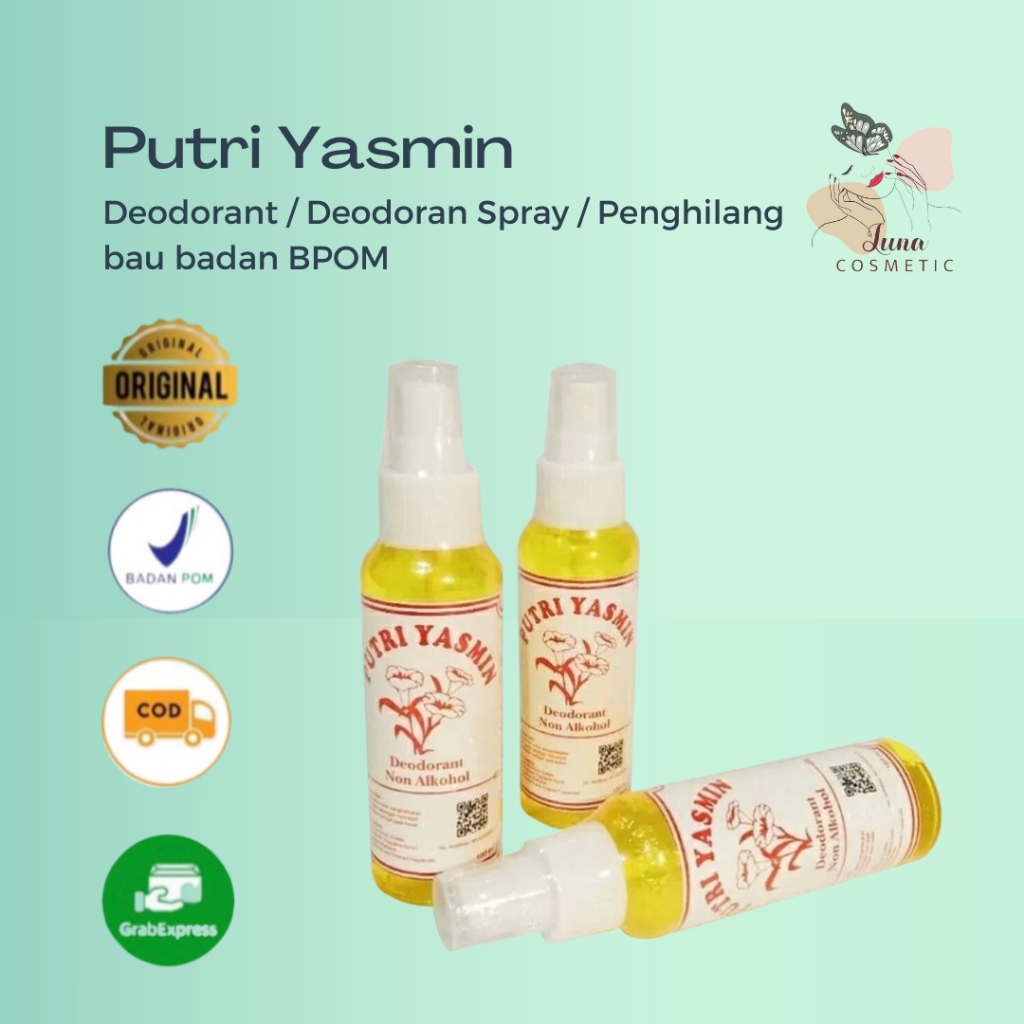 Jual Putri Yasmin Deodorant / Deodoran Spray / Penghilang bau badan ...