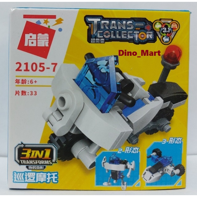 Jual Qman Brick Trans-Collector 3 in 1 Transforms 2105 dan 2107 - Dino ...