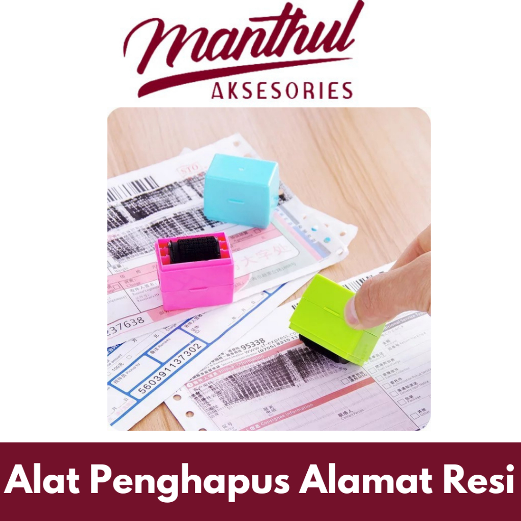 Jual Stamp roller alat penghapus alamat resi penghapus identitas alamat roller stempel pelindung ...