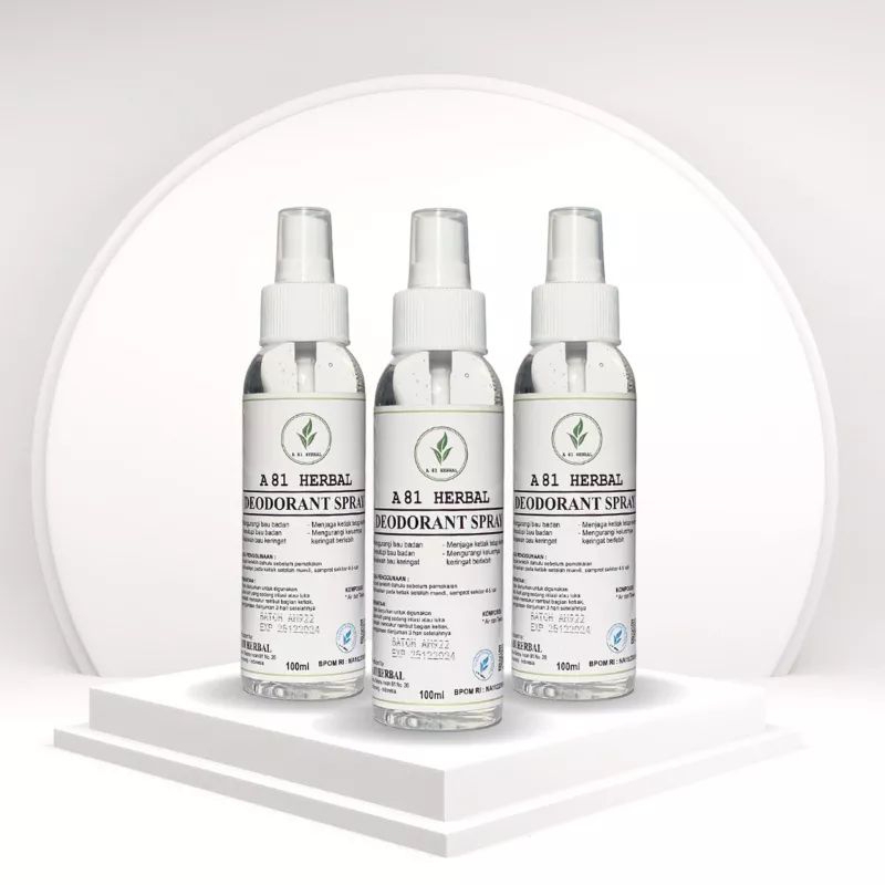 Jual A 81 Herbal Natural Deodoran Spray 100ml BPOM | Shopee Indonesia