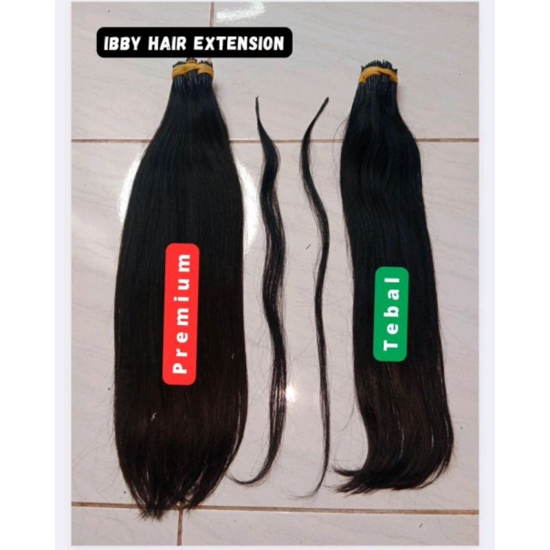 Jual Hair Natural 45 cm PREMIUM Rambut sambung asli | Shopee Indonesia