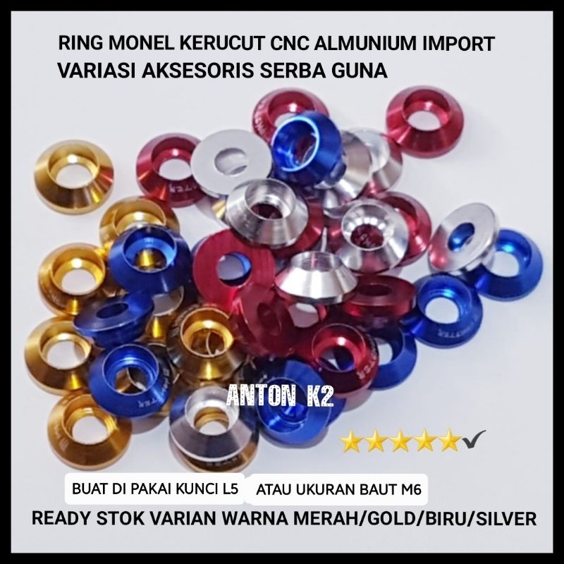 Jual RING MONEL BAUT BODI MOTOR SERBA GUNA/RING BAUT L5 UKURAN BAUT 10 ...