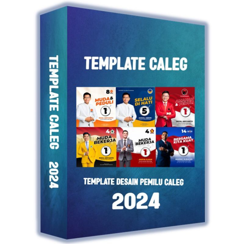 Jual PPT Template CALEG 2024, lengkap dengan 18 partai peserta pemilu ...