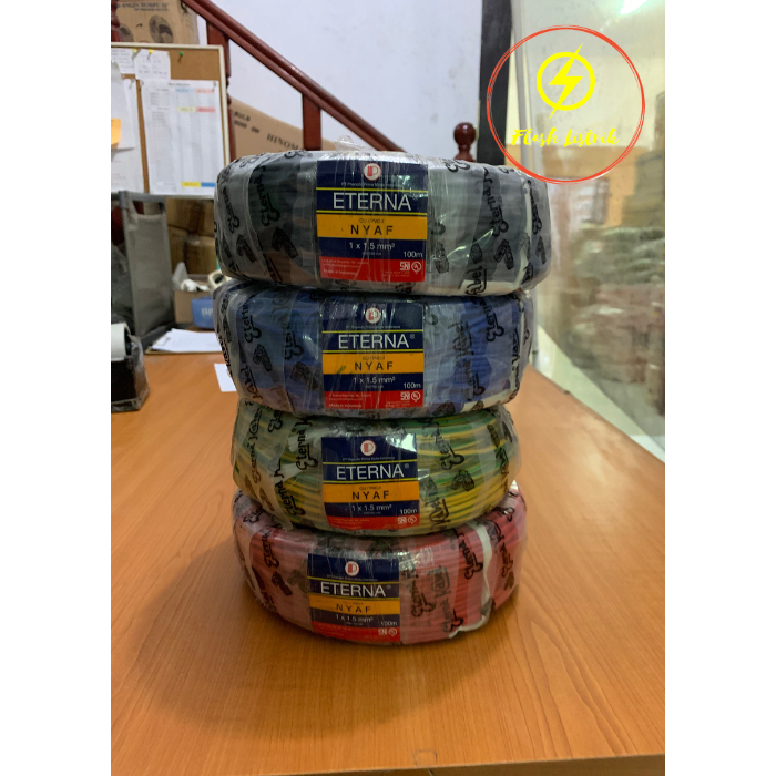 Jual [Eterna] Kabel Eterna NYAF Eterna 100M 1x1,5 / 1x2,5 mm | Shopee ...