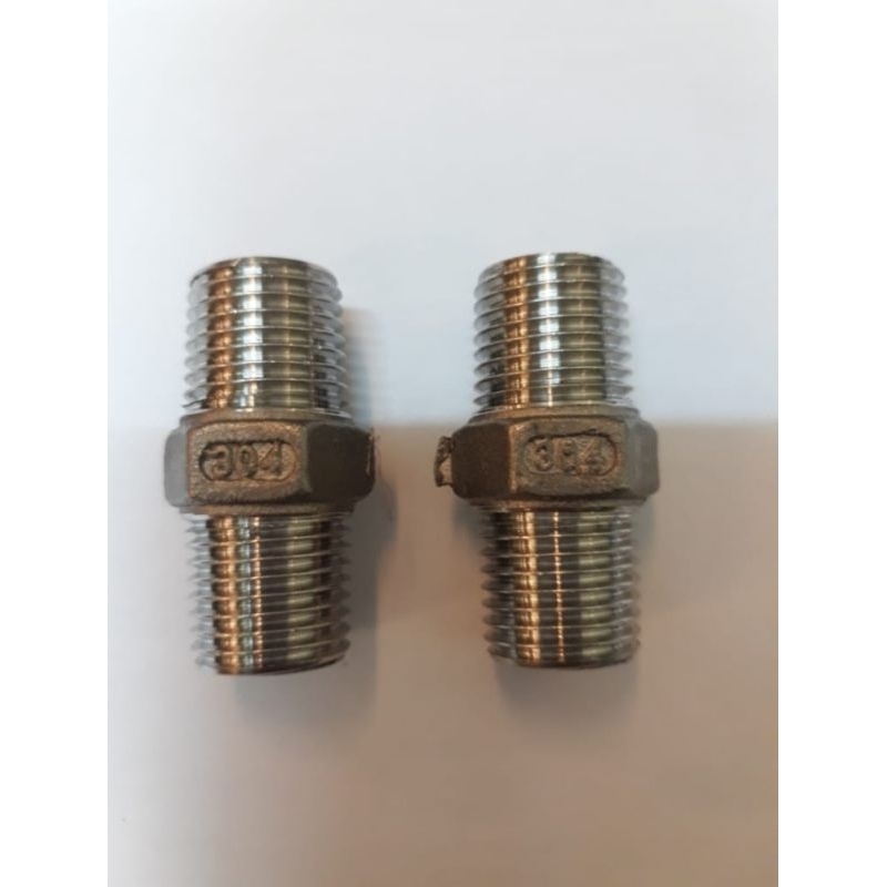 Jual Double nepel Stainless 1/8"inch | Shopee Indonesia